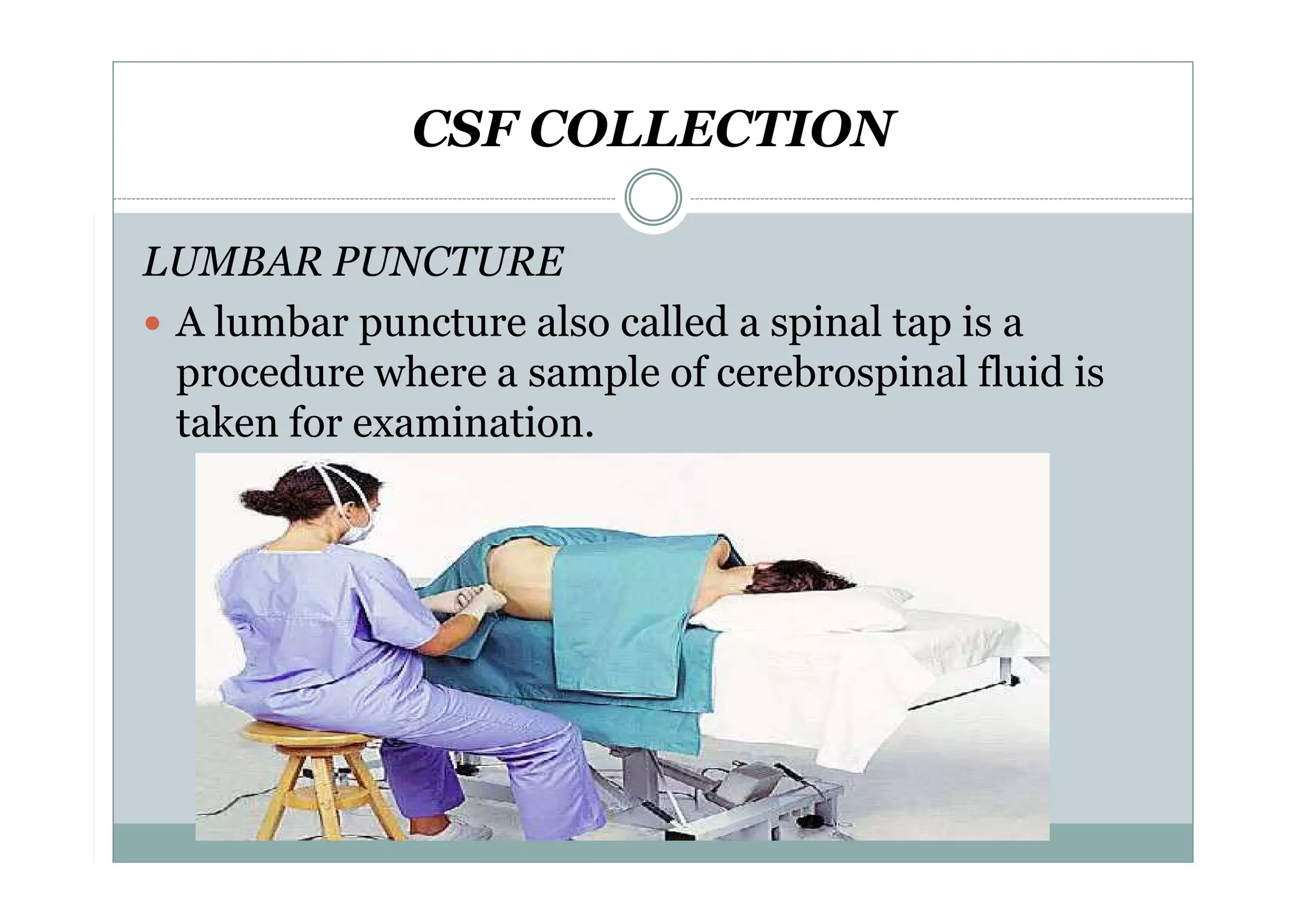 Cerebrospinal fluid sample collection | PDF