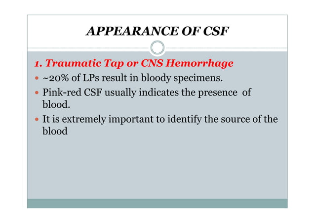 Cerebrospinal fluid sample collection | PDF | Brain and Nervous System ...
