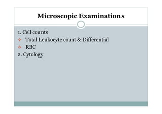 Cerebrospinal fluid sample collection | PDF