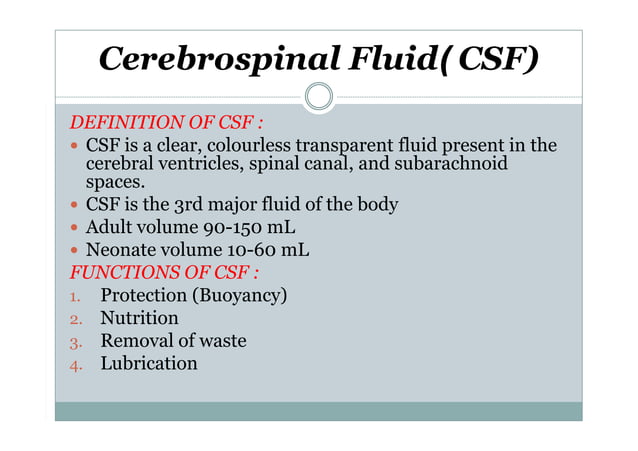 Cerebrospinal fluid sample collection | PDF | Brain and Nervous System ...