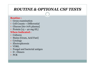 Cerebrospinal fluid sample collection | PDF