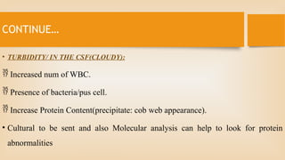 CEREBROSPINAL FLUID PHYSIOLOGY AND PATHOLOGY | PPTX