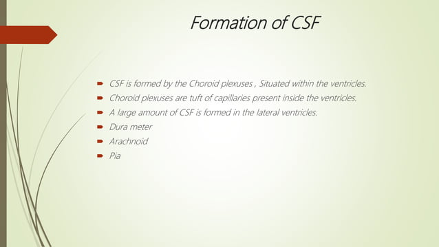 Cerebrospinal fluid (csf) | PPTX