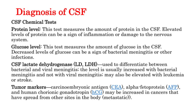Cerebrospinal fluid (CSF).pptx | Blood Disorders | Diseases and Conditions
