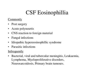 Cerebrospinal fluid (csf) examination under microscope | PPTX
