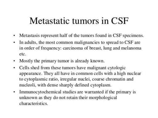 Cerebrospinal fluid (csf) examination under microscope | PPTX