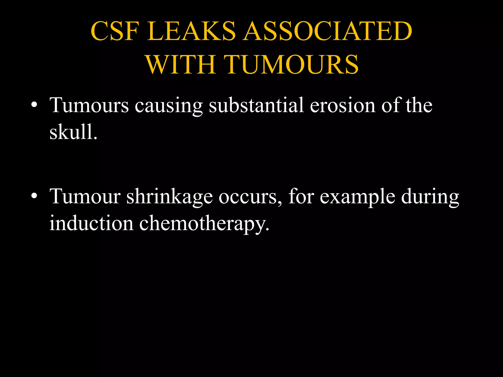 Cerebrospinal fluid rhinorrhea (CSF) | PPTX