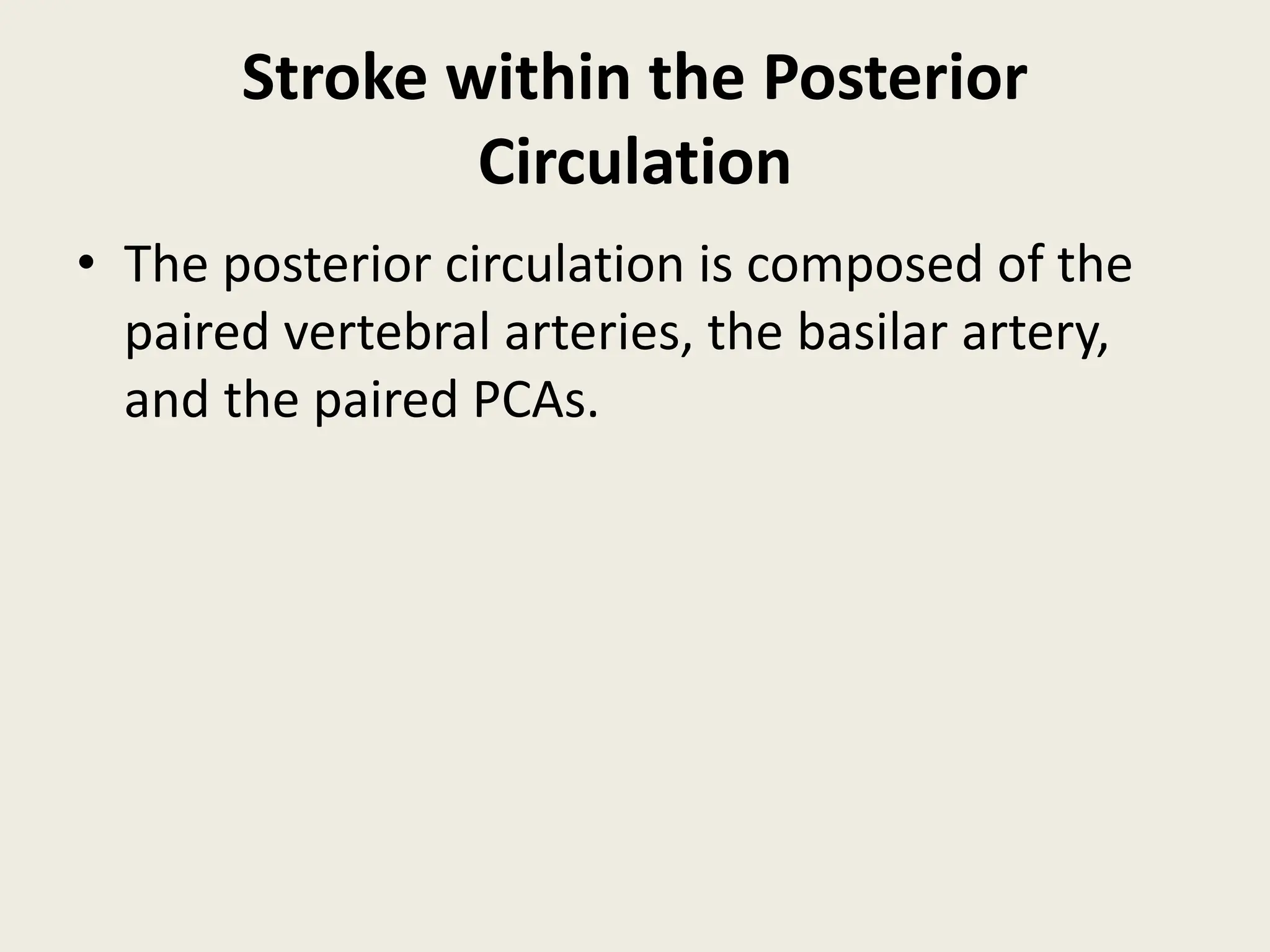 Cerebrovascular Diseases - Strokes and Their Etiology with Cerebral ...