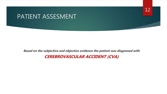 Case presentation on Cerebrovascular accident (Stroke) | PPTX | Brain ...