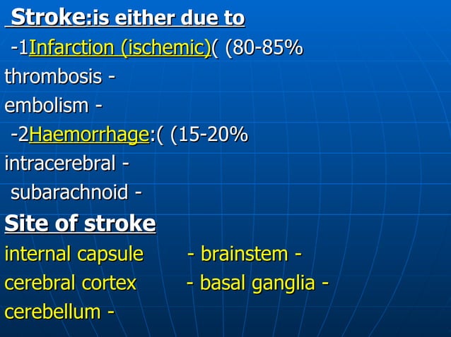 Cerebrovascular Disease Ppt