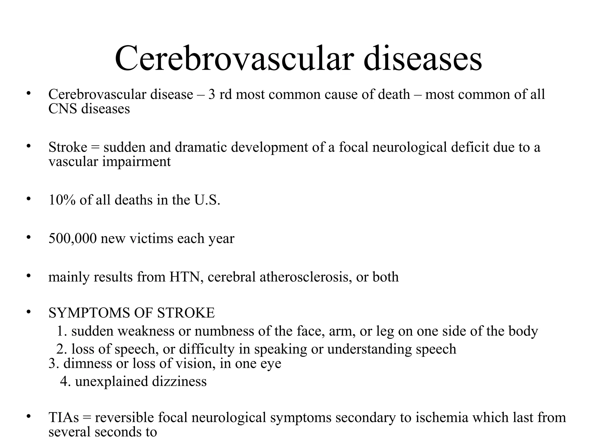 Cerebrovascular disease pathology stroke | PPT