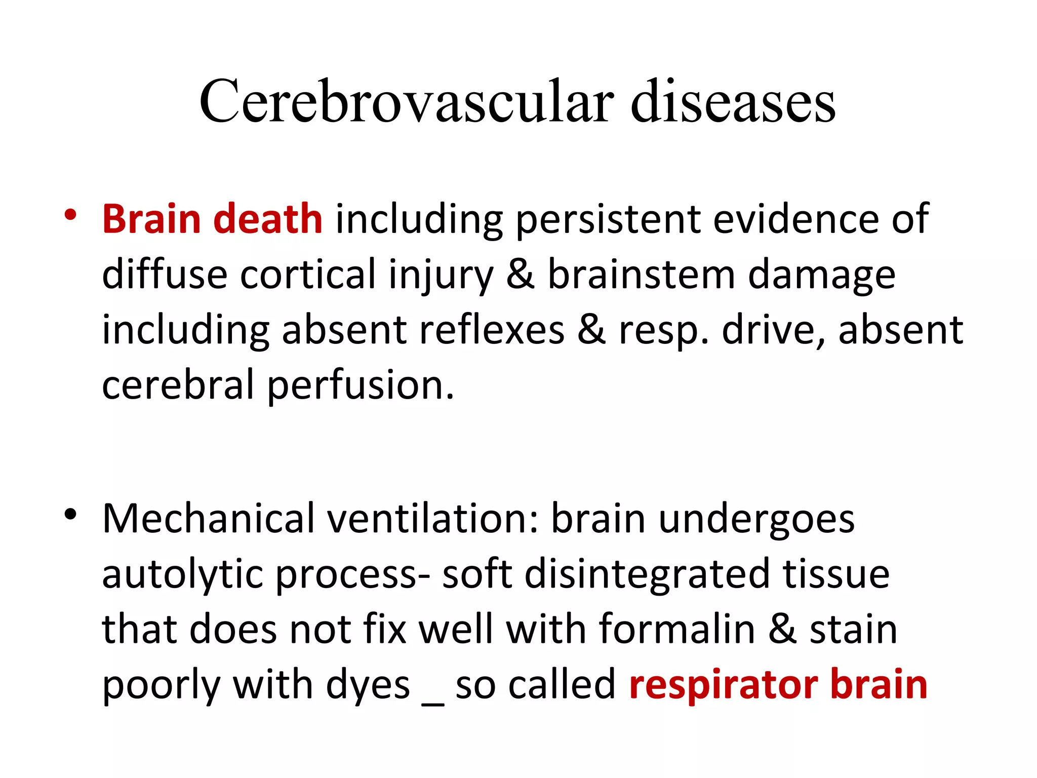 Cerebrovascular disease pathology stroke | PPT