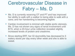 Cerebrovascular disease in fabry | PPTX