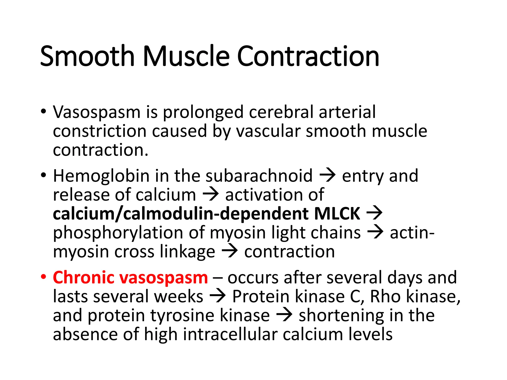 Cerebrovascular Vasospasm - Etiopathogenesis and Management | PPTX