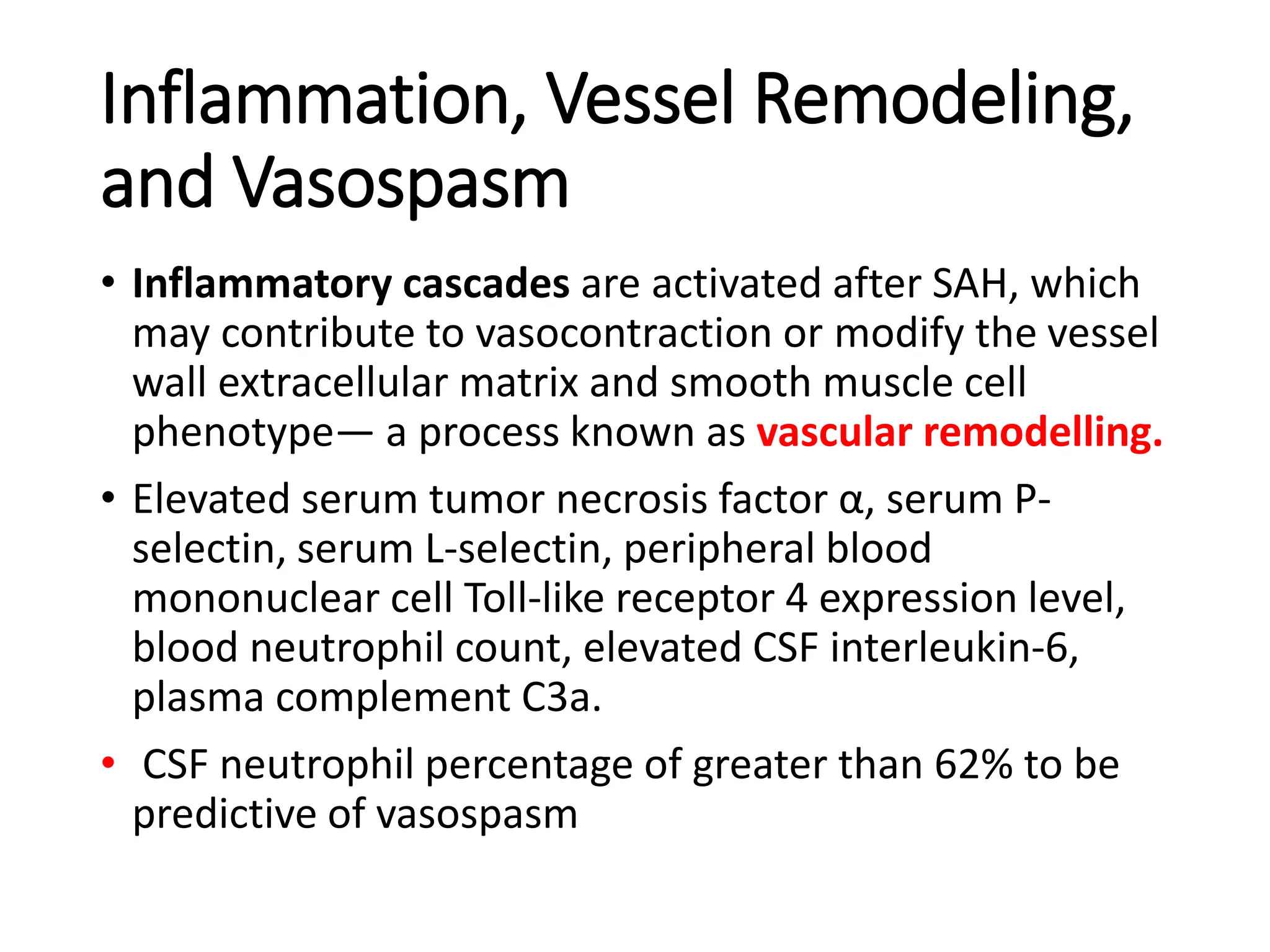 Cerebrovascular Vasospasm - Etiopathogenesis and Management | PPTX