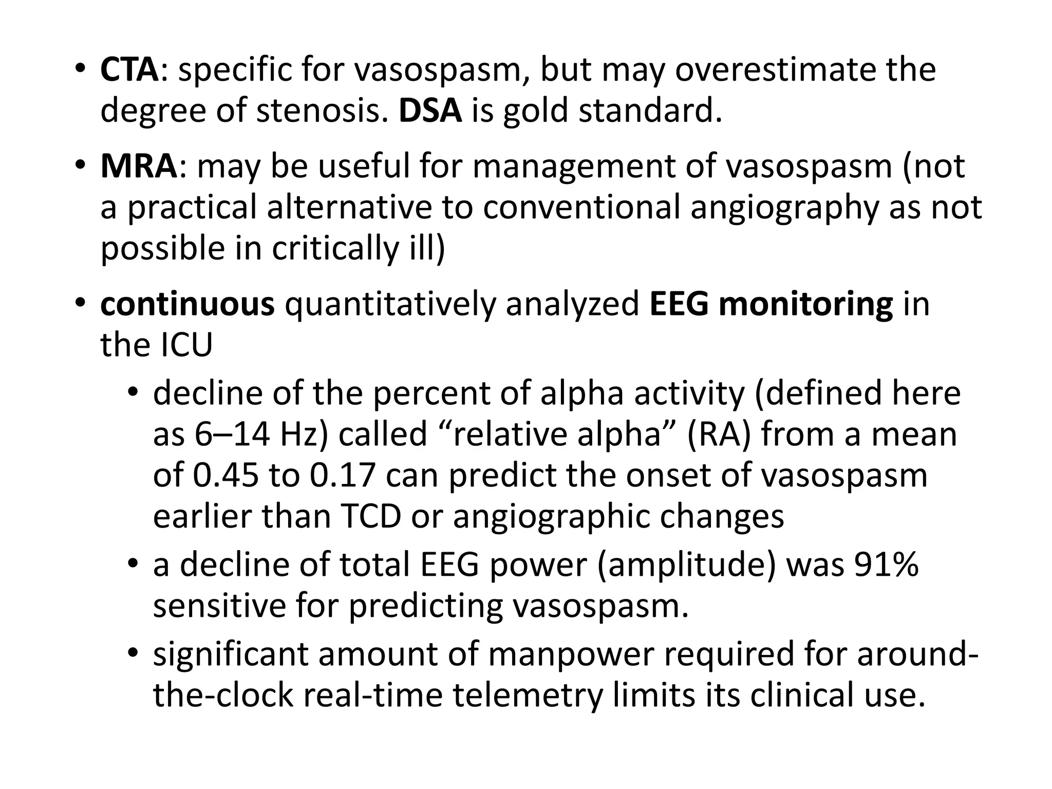 Cerebrovascular Vasospasm - Etiopathogenesis and Management | PPTX