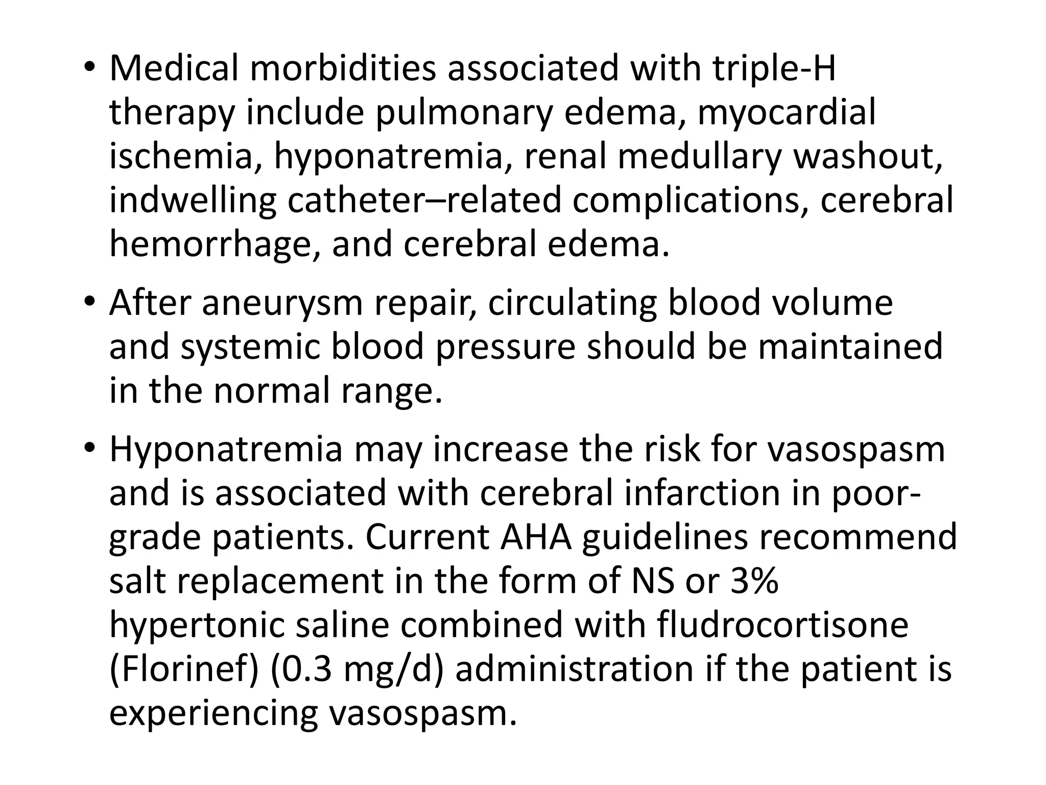 Cerebrovascular Vasospasm - Etiopathogenesis and Management | PPTX