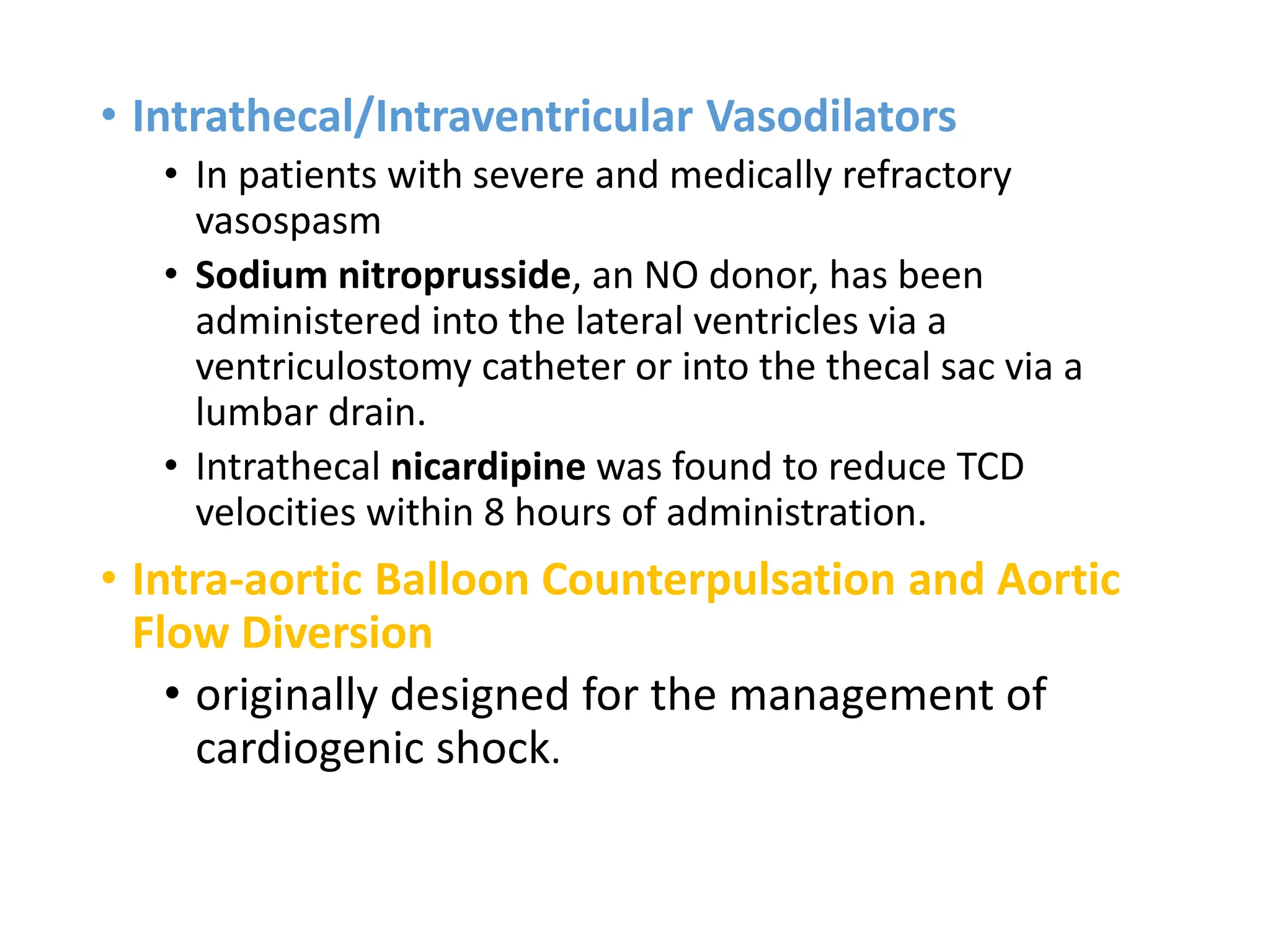 Cerebrovascular Vasospasm - Etiopathogenesis and Management | PPTX