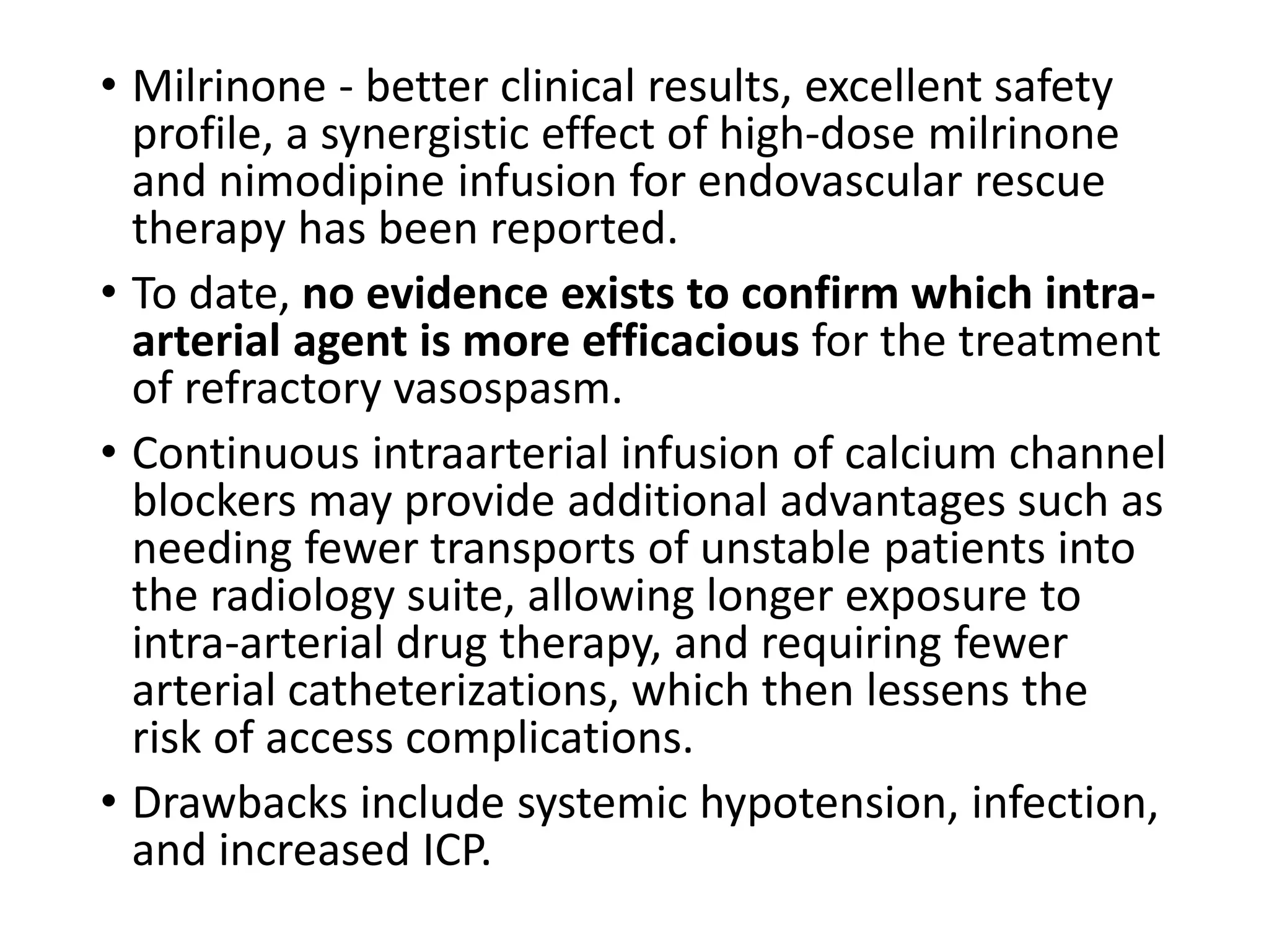 Cerebrovascular Vasospasm - Etiopathogenesis and Management | PPTX