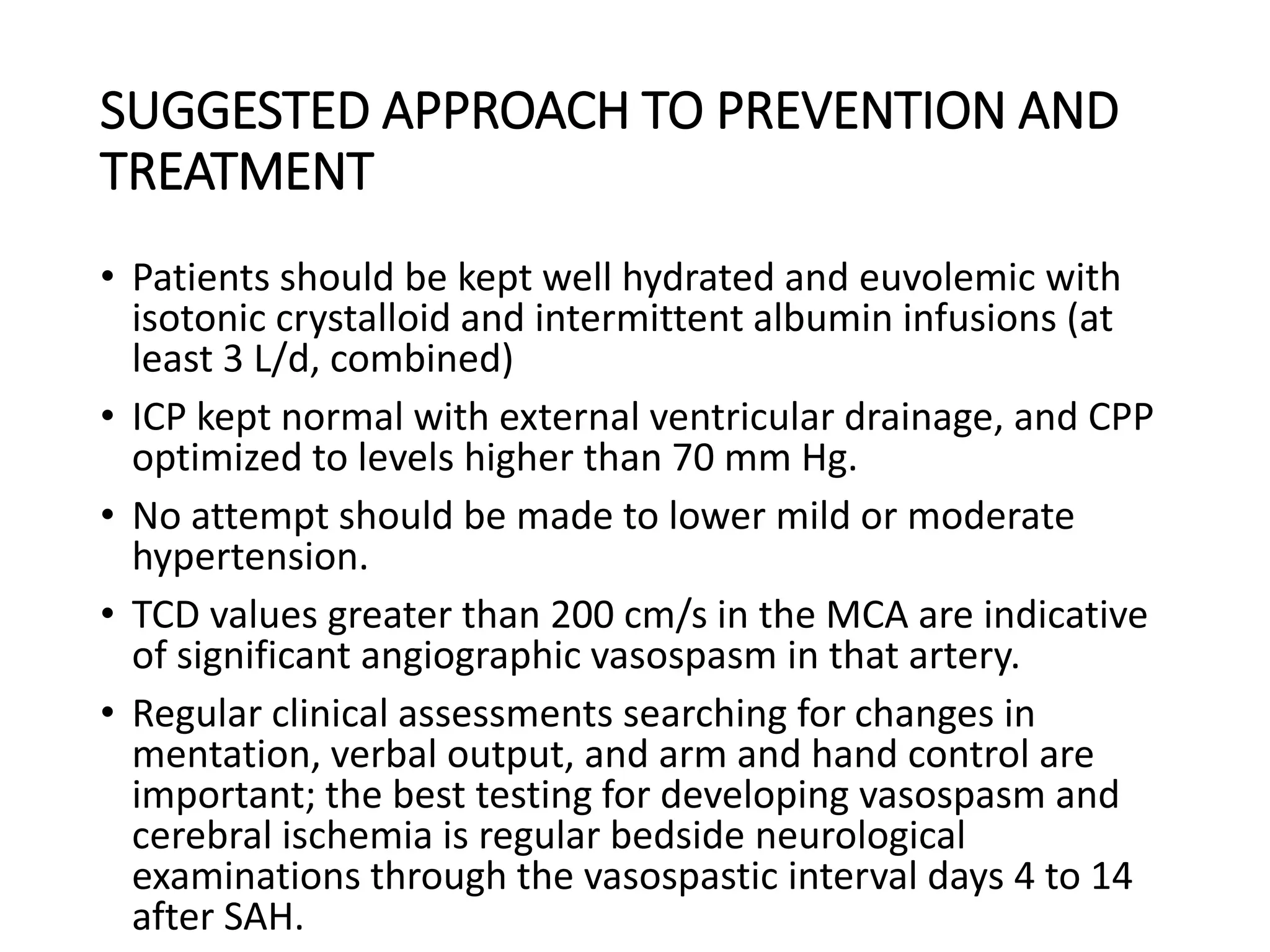 Cerebrovascular Vasospasm - Etiopathogenesis and Management | PPTX