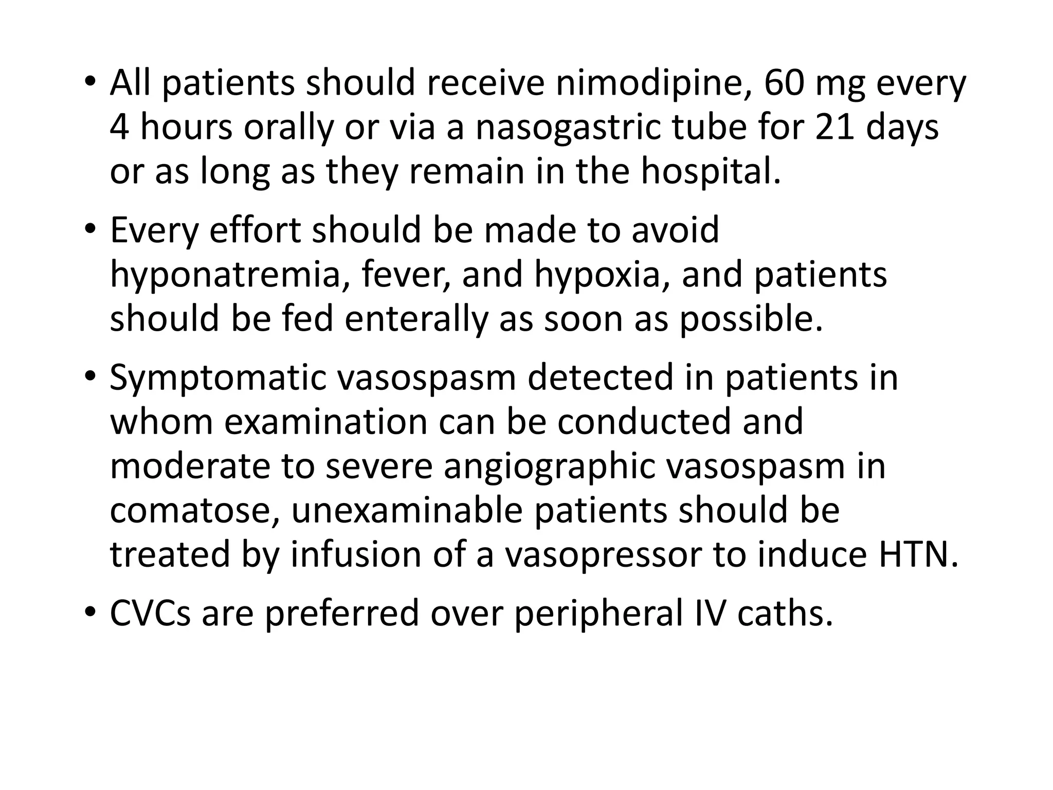 Cerebrovascular Vasospasm - Etiopathogenesis and Management | PPTX