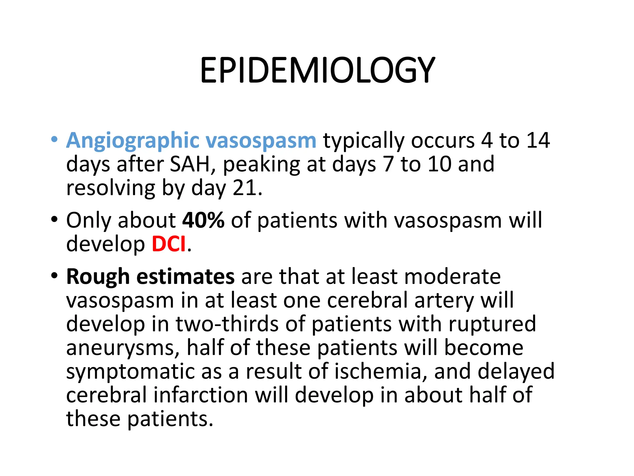 Cerebrovascular Vasospasm - Etiopathogenesis and Management | PPTX
