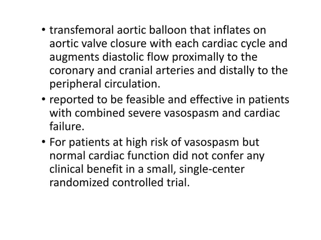 Cerebrovascular Vasospasm - Etiopathogenesis and Management | PPTX ...