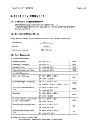 Magnetic Cable CE-EMC Test Report - Shenzhen YouCable Technology Co ...