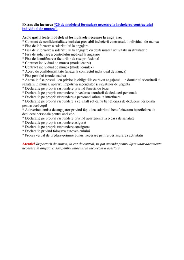 Cerere de angajare: formular 2014 | PDF