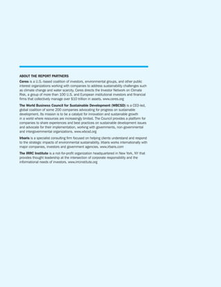 Ceres water risk management | PDF