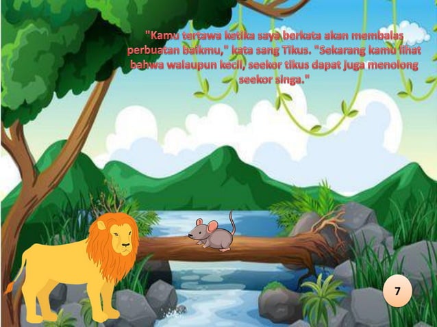 Cergam seri binatang 1 singa dan tikus | PPT
