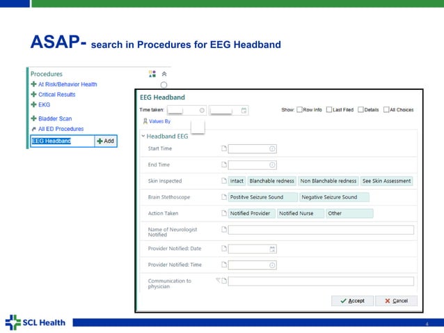 Ceribell EEG Headband Order and Documentation in EPIC/ASAP | PPTX