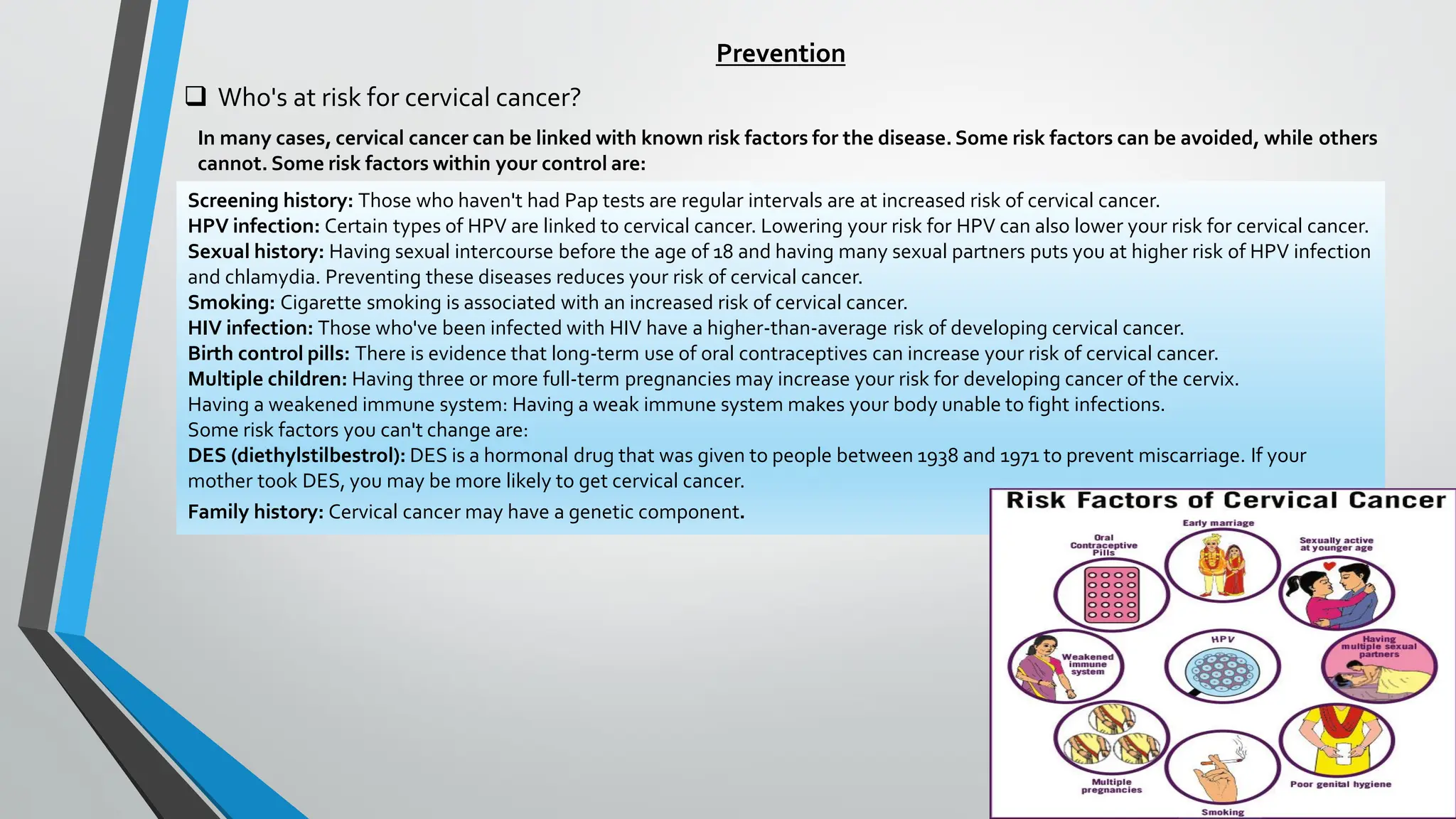 Cervical cancer is cancer that starts in | PPT