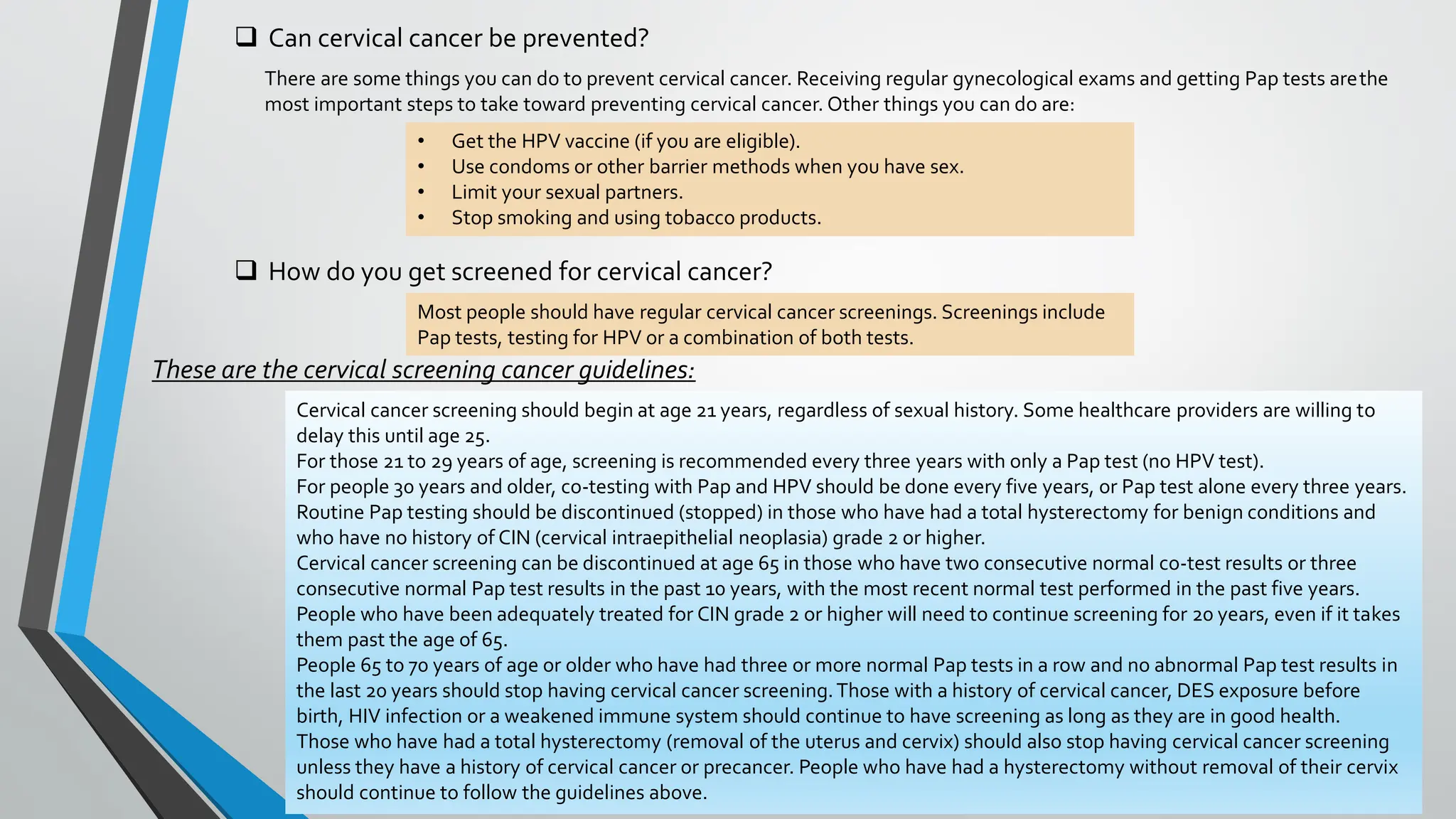Cervical cancer is cancer that starts in | PPT | Free Download