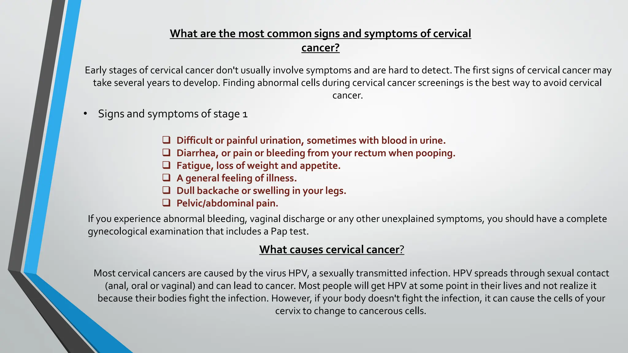 Cervical cancer is cancer that starts in | PDF