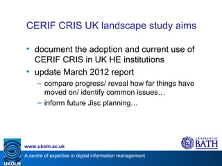 CERIF CRIS UK landscape | PPT