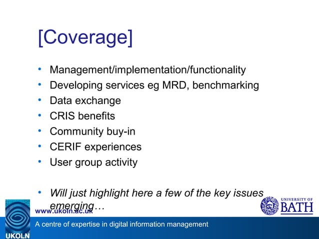 CERIF CRIS UK landscape | PPT