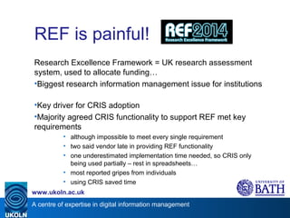 CERIF CRIS UK landscape | PPT