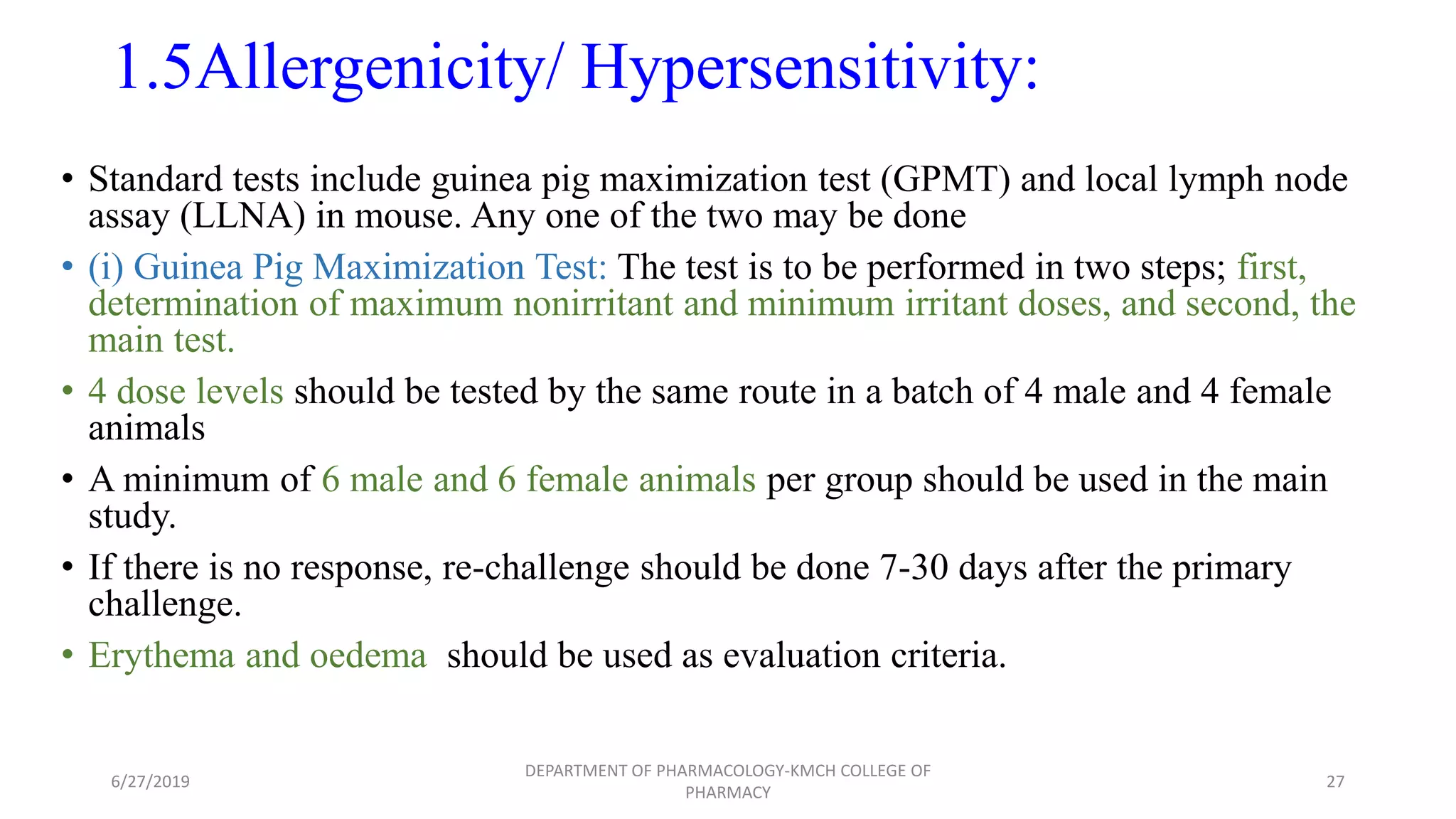 Schedule Y Regulation For Animal Toxicity Studies | PPTX