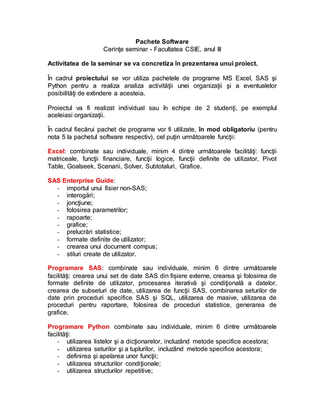 Cerinte proiect | DOC