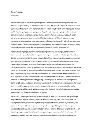 Essay pertanian | DOCX