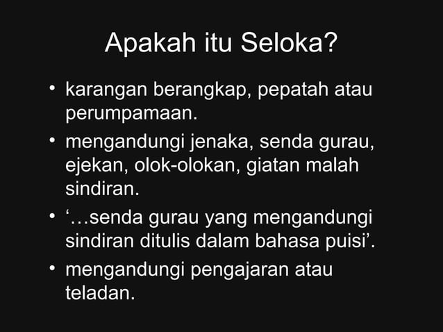 Cerita Seloka | PPT