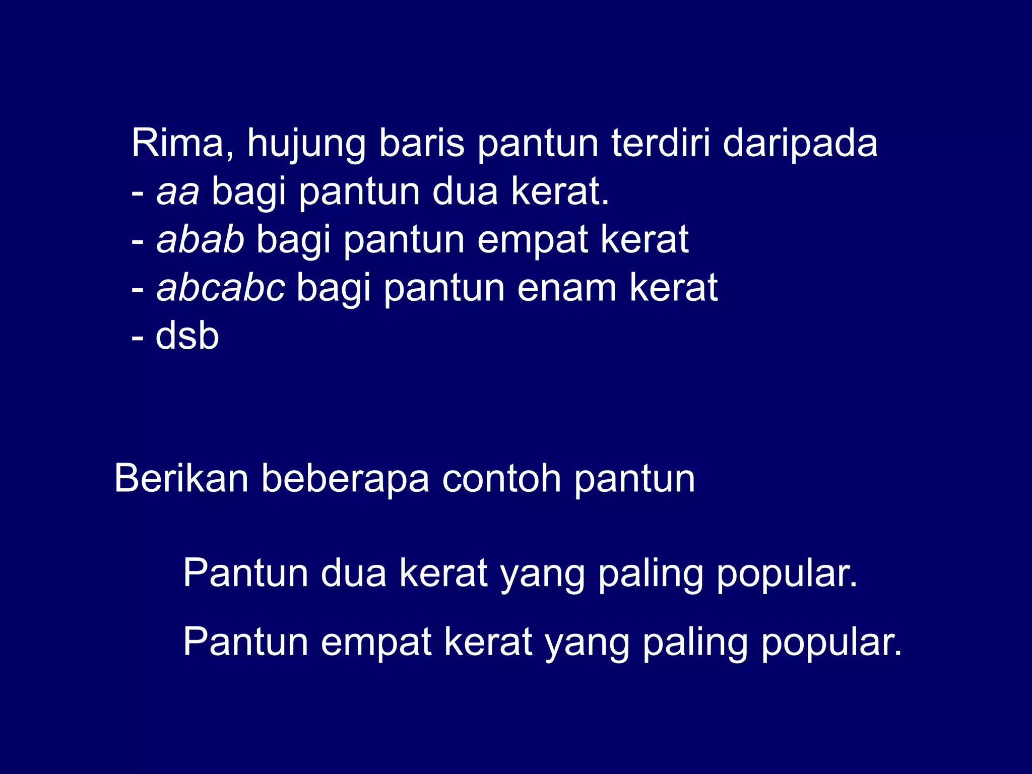 Cerita Tentang Pantun 2 | PPTX