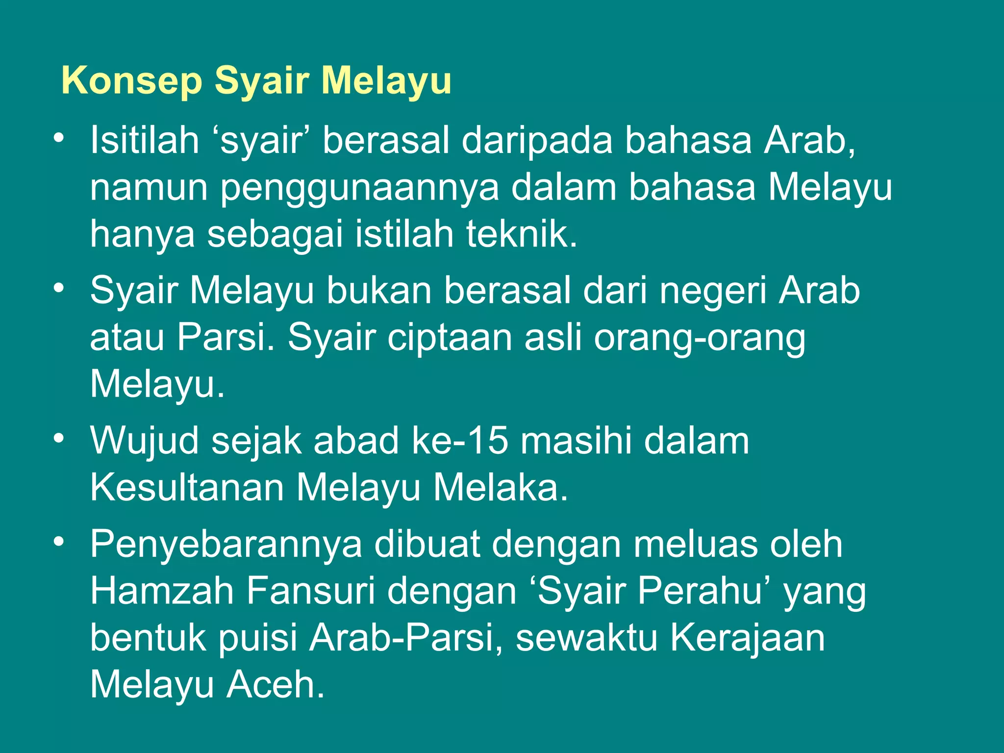 Cerita Tentang Syair | PPT