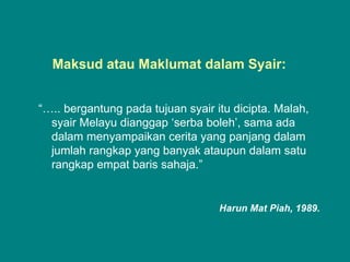 Cerita Tentang Syair | PPT