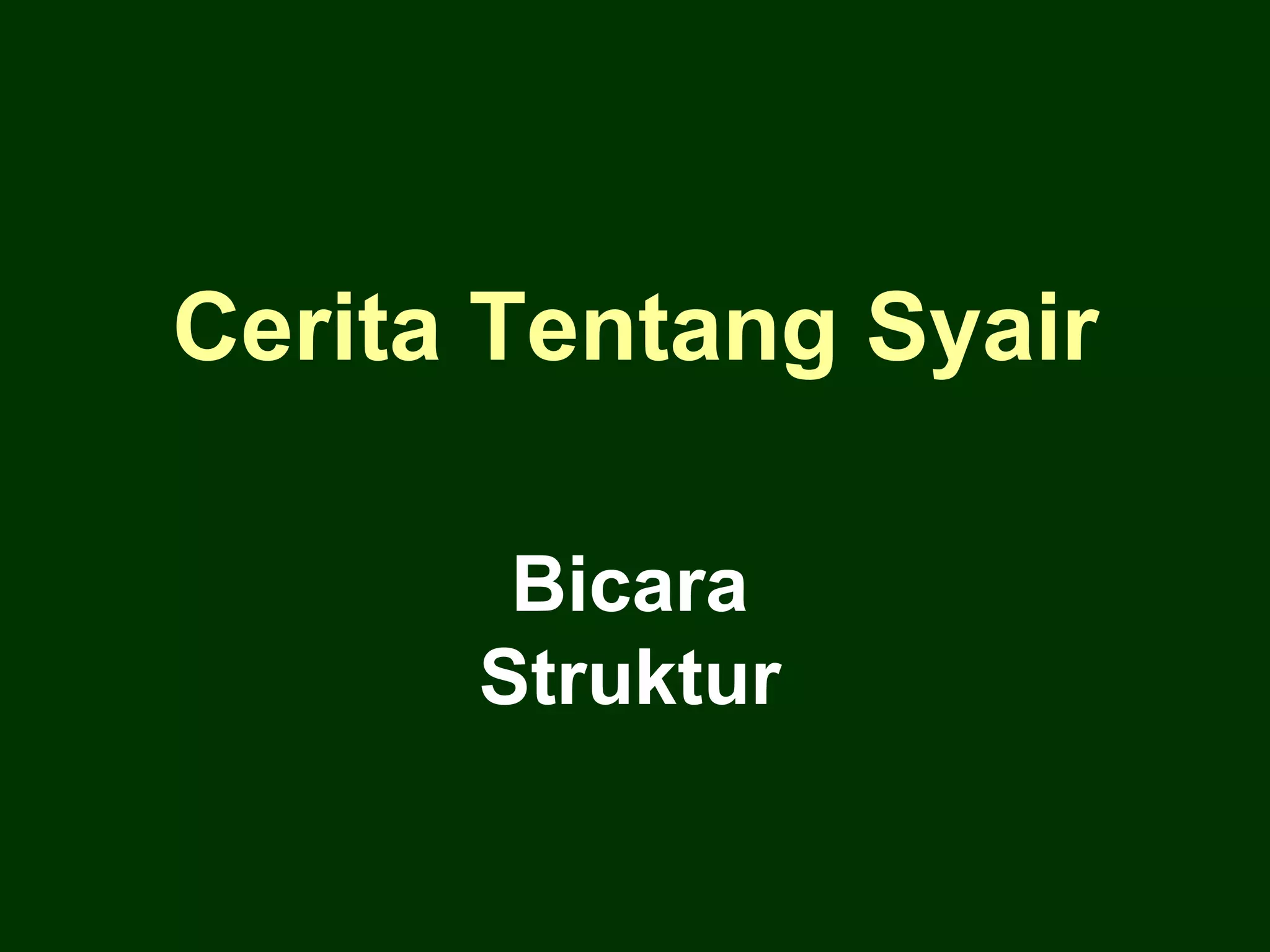 Cerita Tentang Syair 2 | PPTX