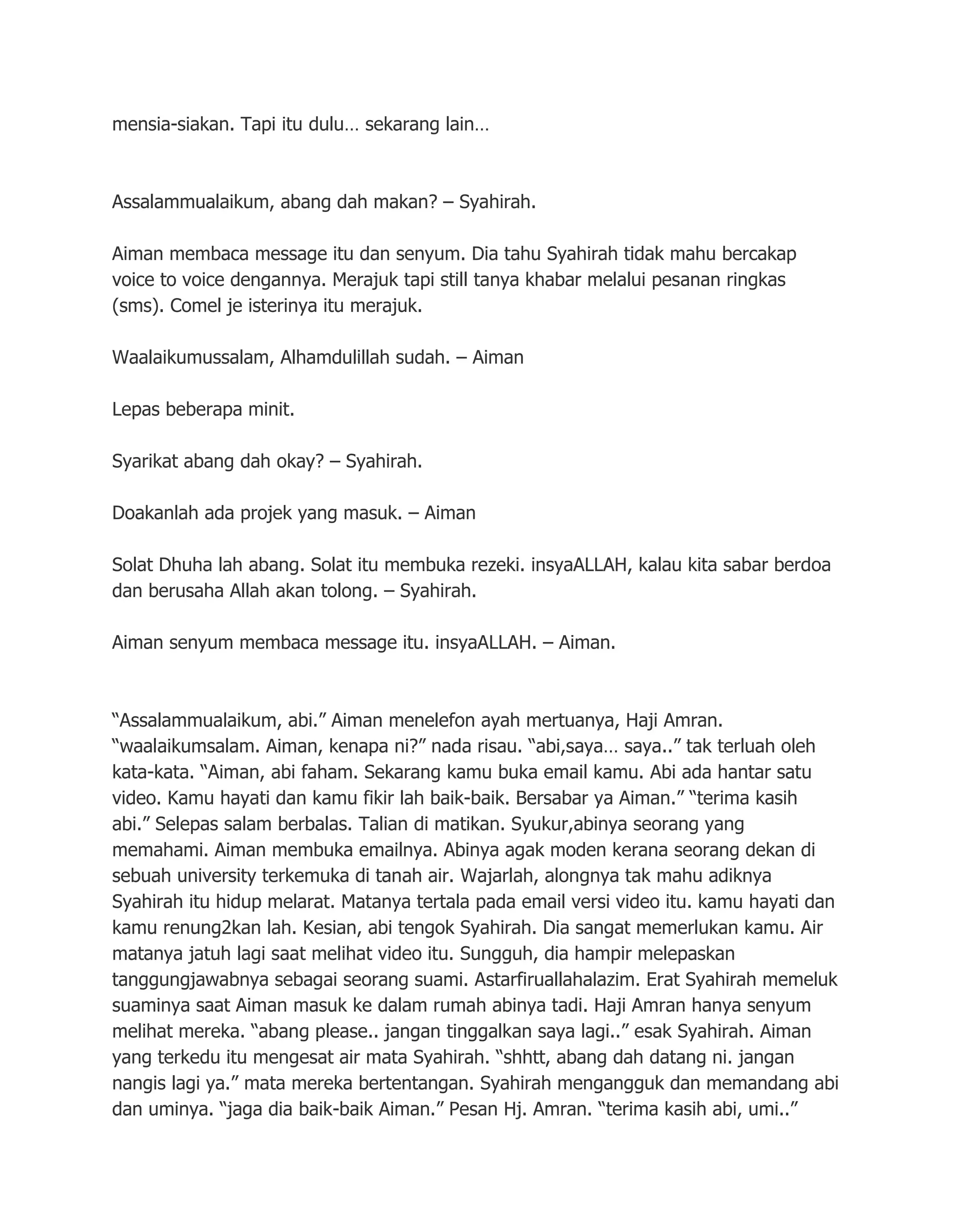 Cerita cinta suami isteri | DOCX