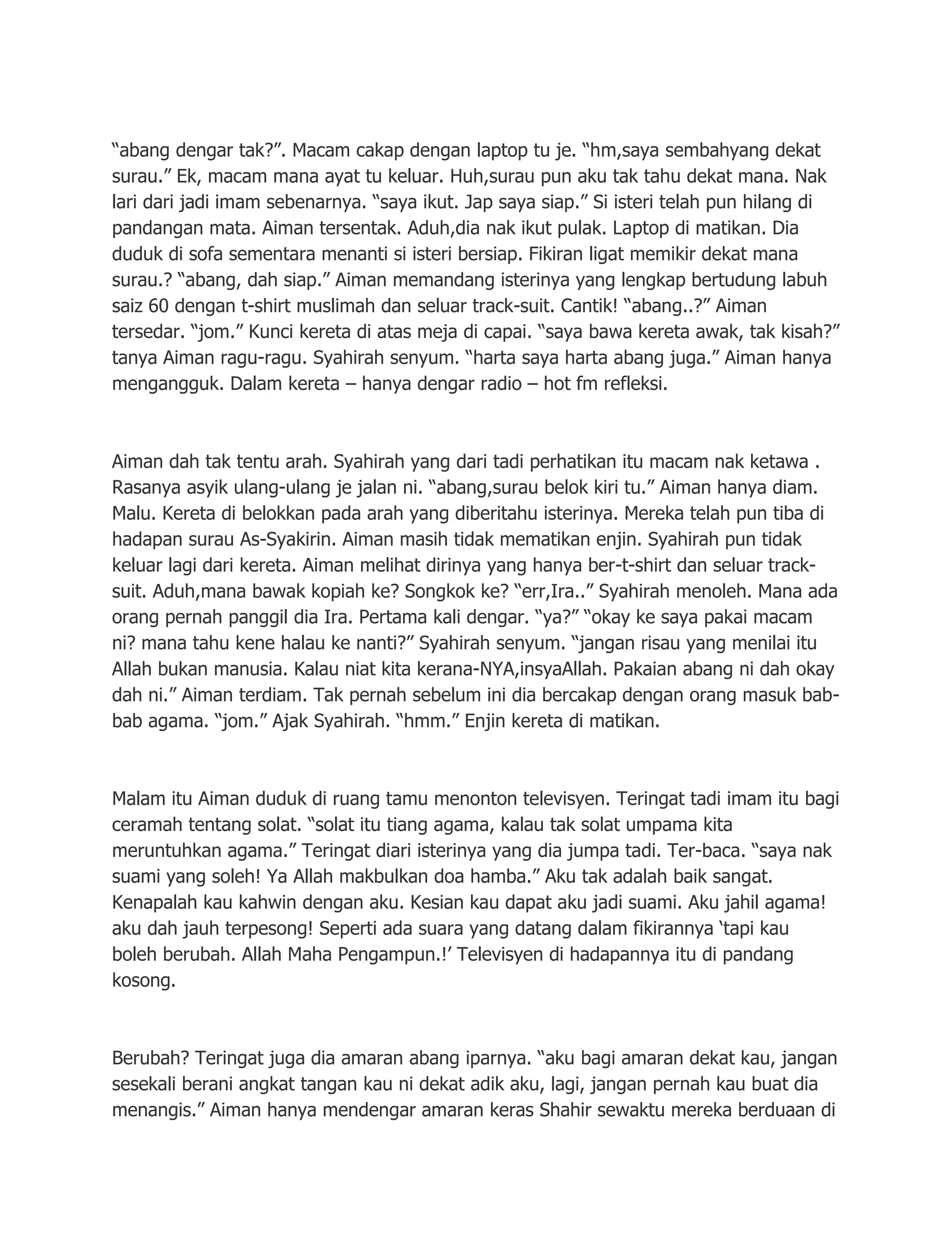 Cerita cinta suami isteri | DOCX