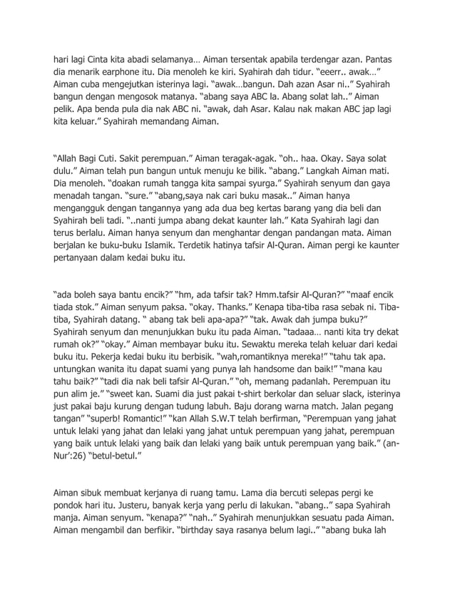 Cerita cinta suami isteri | DOCX