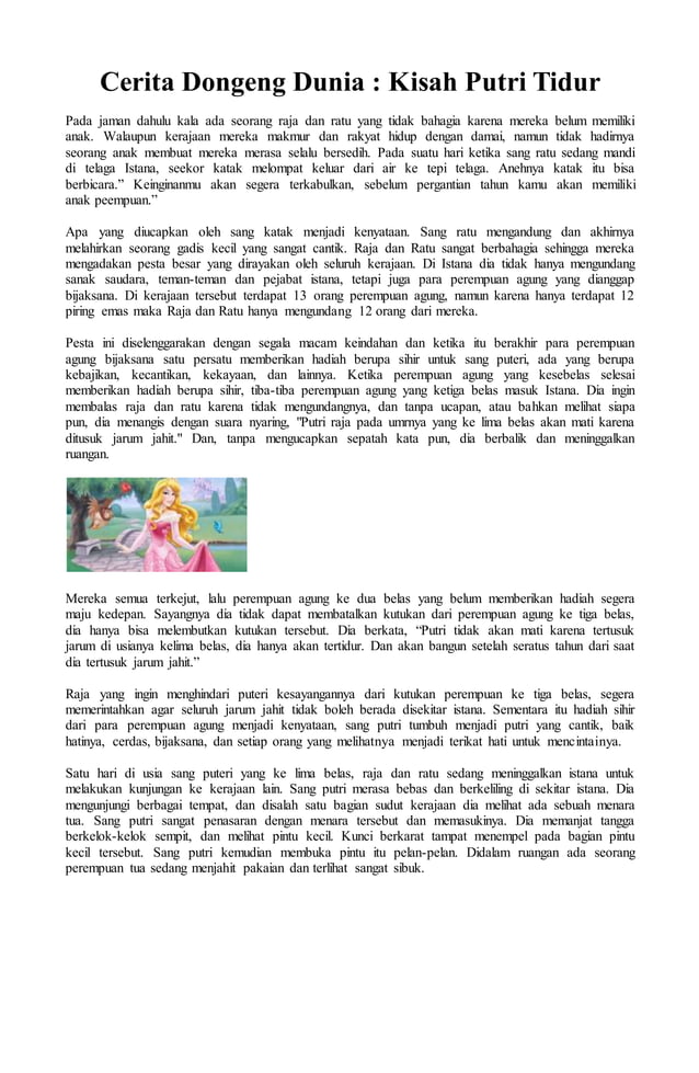 Cerita dongeng dunia | DOCX